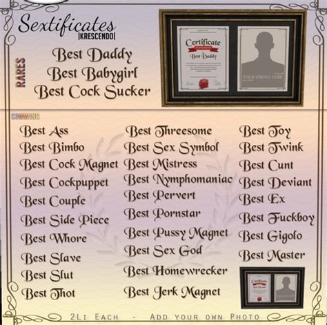 Second Life Marketplace Kres Sextificates Twink
