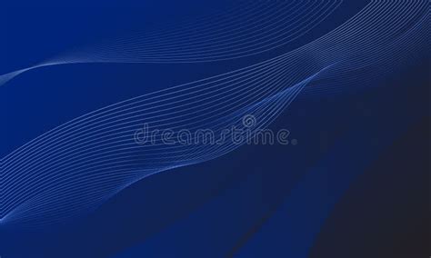 Dark Blue Curves Waves Lines Smooth Gradient Abstract Background Stock Vector Illustration Of