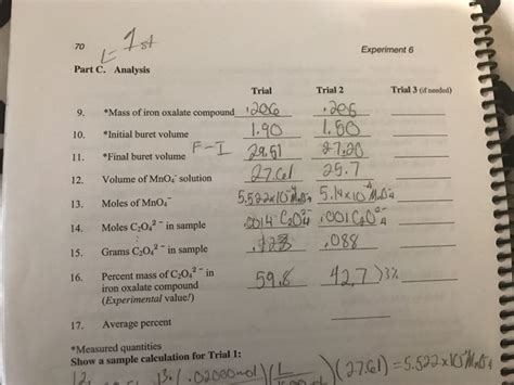 solved 54 70 experiment 6 part c analysis trial trial 2