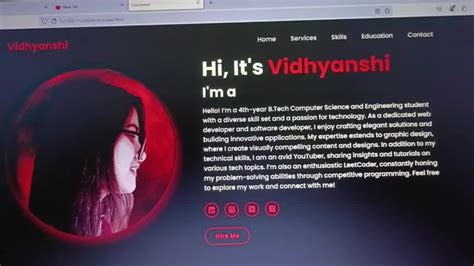 Completed Portfolio Design For Codealpha Vidhyanshi Rajput Posted On The Topic Linkedin