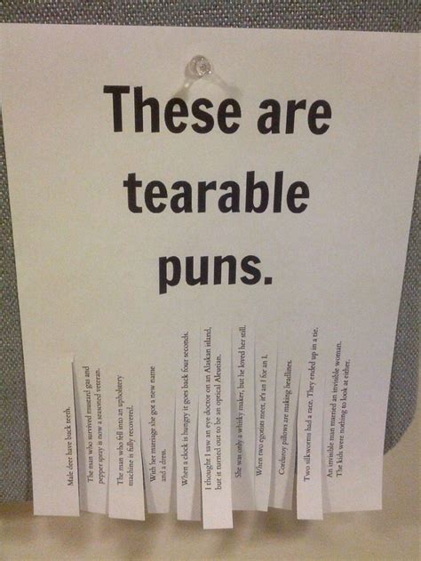 Tearable Puns For A Good Laugh