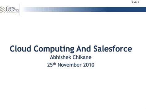 Cloud Computing And Salesforce Pptx