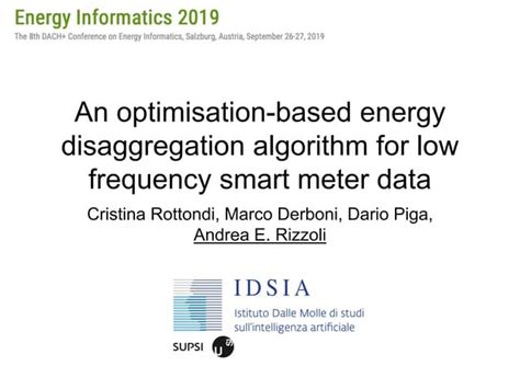 An Optimisation Based Energy Disaggregation Algorithm For Low Frequency Smart Meter Data Pptx