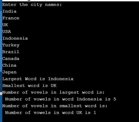 Solved 22 Problem 2 Word Length And Vowels Counter Using