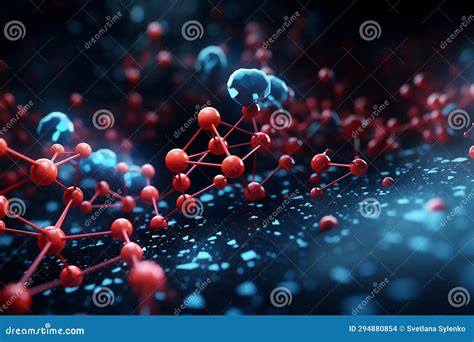 Atomic Level Molecular Structure 3d Rendered Molecules And Atoms Background Royalty Free Stock