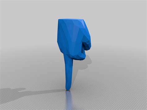 Middle Finger Hand Low Poly・free 3d File For ・cults