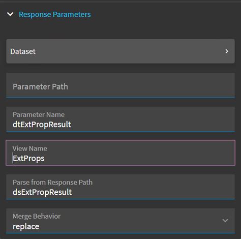 How To Configure Erp Function When Dataset Is An Output Parameter