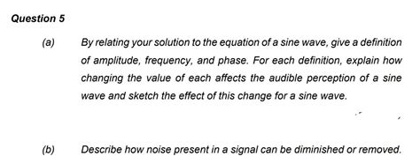 Solved Question A By Relating Your Solution To The Chegg