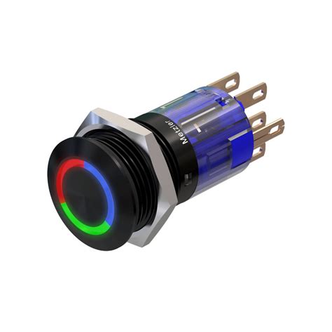 Metzler Push Button Momentary Mm LED Circular Illumination RGB