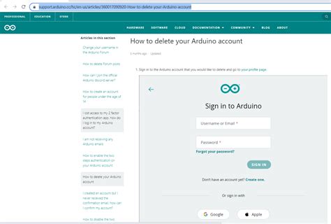 How Can I Delete An Account General Discussion Arduino Forum