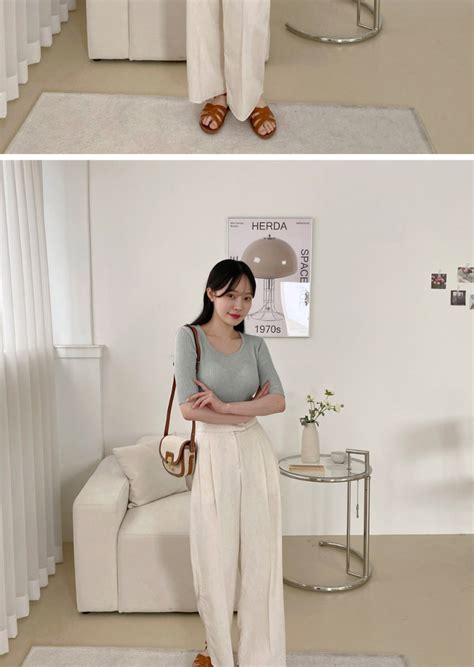 엘걸 [xs S제작]셀린 린넨 키작녀 슬랙스 150~155cm 위시버킷