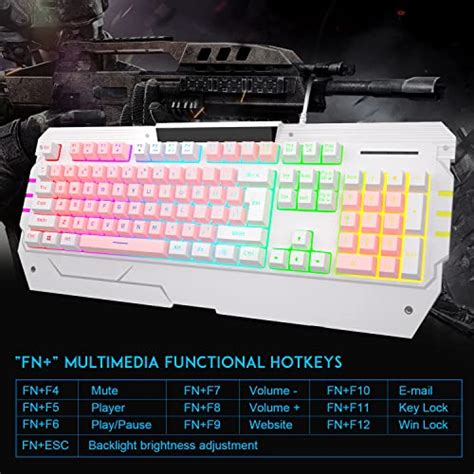 Usb Rgb Gaming Keyboard And Mouse Combo Gt817 104 Key Rainbow Backlit Keyboard And Mouse Set
