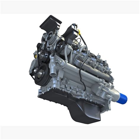 V8 Turbo Engine 3d модель Скачать Двигатели на