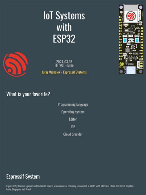 2024 03 15 Iot Systems With Esp32 Pdf Computer Engineering Computer Science