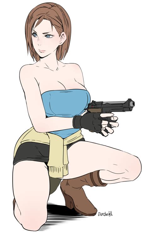 Rule 34 1girls Blue Eyes Brown Hair Butcha U Female Female Only Gun