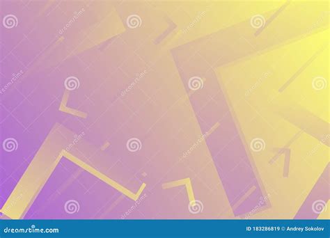 Simple Angular Abstract Background With Purple And Yellow Gradients Stock Illustration