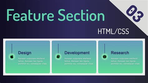 Responsive Card Feature Section Using HTML CSS IB Media YouTube