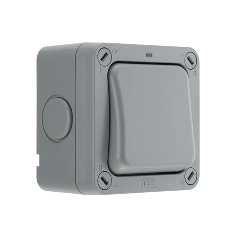 Bg Electrical Wp12 02 Weatherproof Grey Outdoor 20ax 1g 2 Way