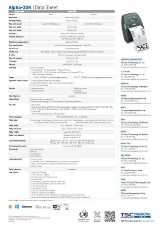 Radiance Tsc Mobile Printer Model Alpha 30r Max Print Width 2 Inches At ₹ 28000 Piece In