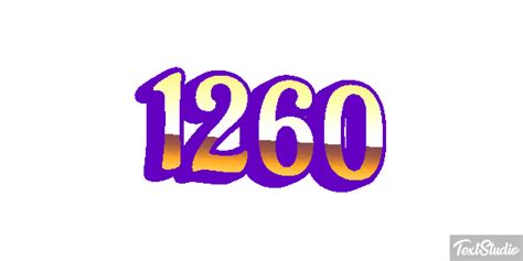1260 Number Animated GIF Logo Designs