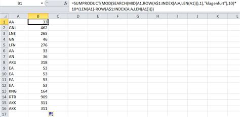 excel simple formula to replace specific letters with specific