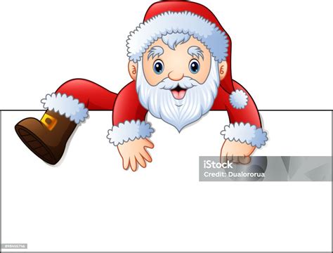 Tecknad Tomte Med En Tom Skylt Vektorgrafik Och Fler Bilder På Annons Annons December Design