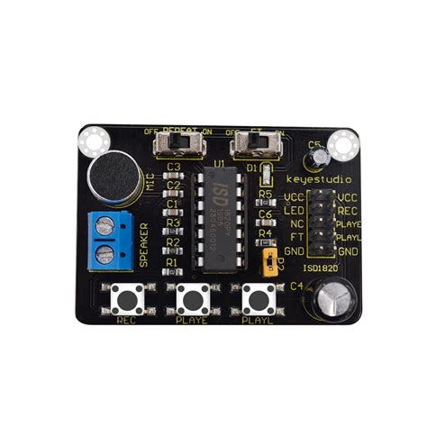 Keyestudio ISD Sound Voice Recording Playback Module With Mic Sound Audio Microphone For Arduino