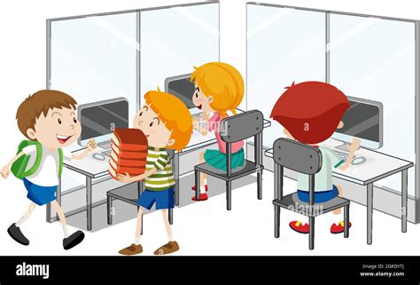 Computers In The Classroom Clipart