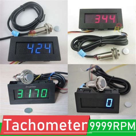 LED Digital Tachometer RPM Speed Meter Hall Proximity Switch Sensor NPN Magnet For 12v Car