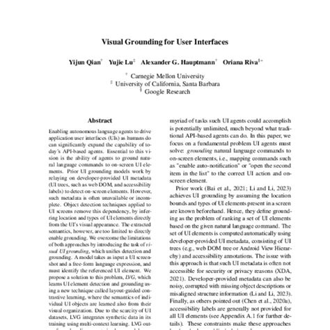Visual Grounding For User Interfaces Acl Anthology