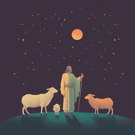 Premium Photo There Is A Man Standing In The Grass With Sheep And