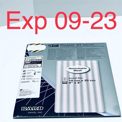 New Bard 1201020 Phasix St Mesh Disposables General For Sale Dotmed