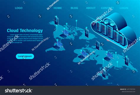 Cloud Computing Concept Online Computing Technology Stock Vector Royalty Free 1471797374