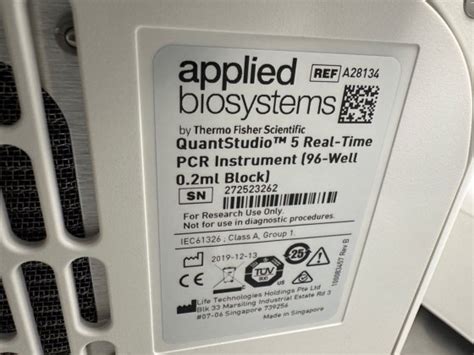 Applied Biosystems Quantstudio 5 Real Time Pcr Instrument 96 Well 02ml Block Sn 272523262