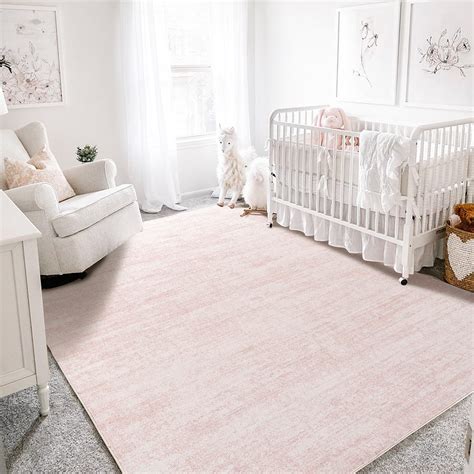 Bileehome Light Pink Rug 5x7 For Nursery Bedroomabstract Cute Modern