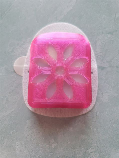 reusable omnipod cover pink flower soft plastic original etsy