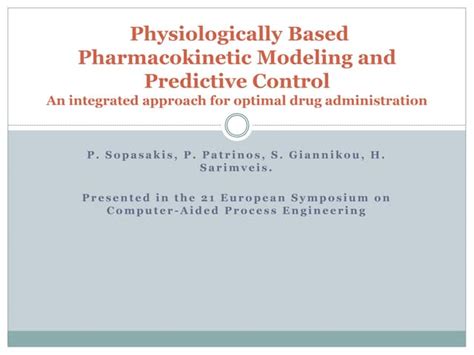 Physiologically Based Modelling And Predictive Control Ppt