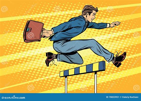 Businessman Running On The Progress Bar Towards Success Concept Of