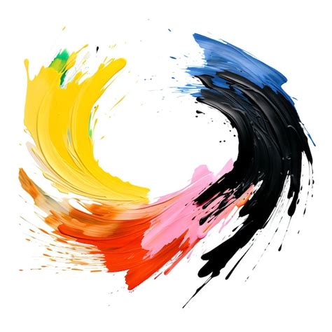 Premium Ai Image 2 Type Of Brush Stroke White Backgound