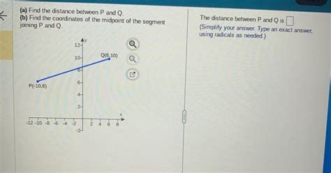 Solved A Find The Distance Between P And Q B Find The Chegg Com