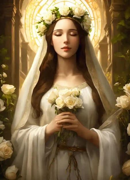 The Girl In The White Dress Premium Ai Generated Image