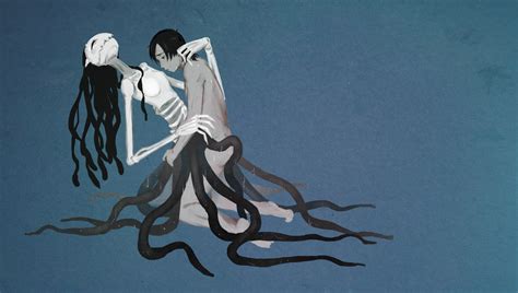 Rule 34 Black Eyes Black Hair Black Tentacles Bone Duo Female