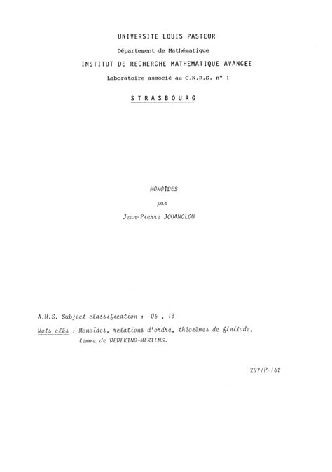 Pdf Monoîdes Monoids