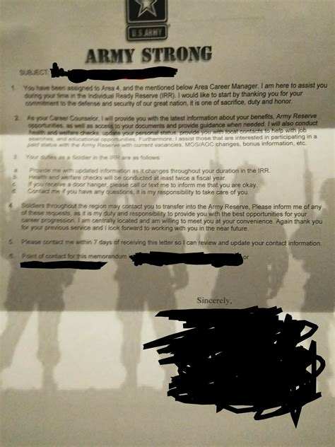 I Got This Letter From A Army Recruiter Should I Do What He Says Or Not R Veterans