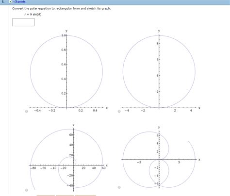 Solved 5 12 Points Convert The Polar Equation To