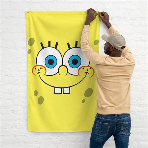 Spongebob Squarepants Big Face Flag Paramount Shop