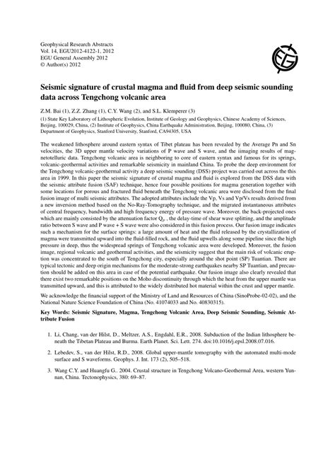Pdf Seismic Signature Of Crustal Magma And Fluid From Deep Seismic Sounding Data Across