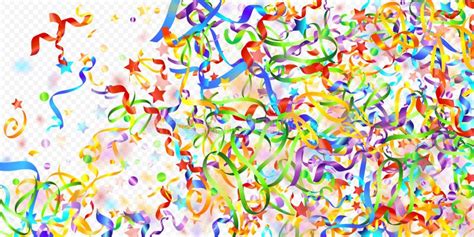 Ribbon Spiral Confetti Carnival Color Shine T Stock Vector
