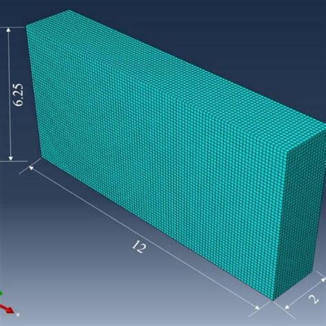 Geometry Of Meshed Model Used For Fe Simulation All Dimensions In Mm Download Scientific Diagram