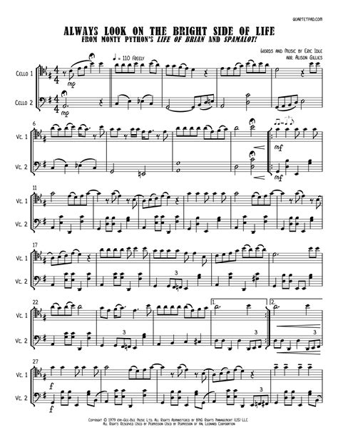 Always Look On The Bright Side Of Life Arr Alison Gillies By Monty